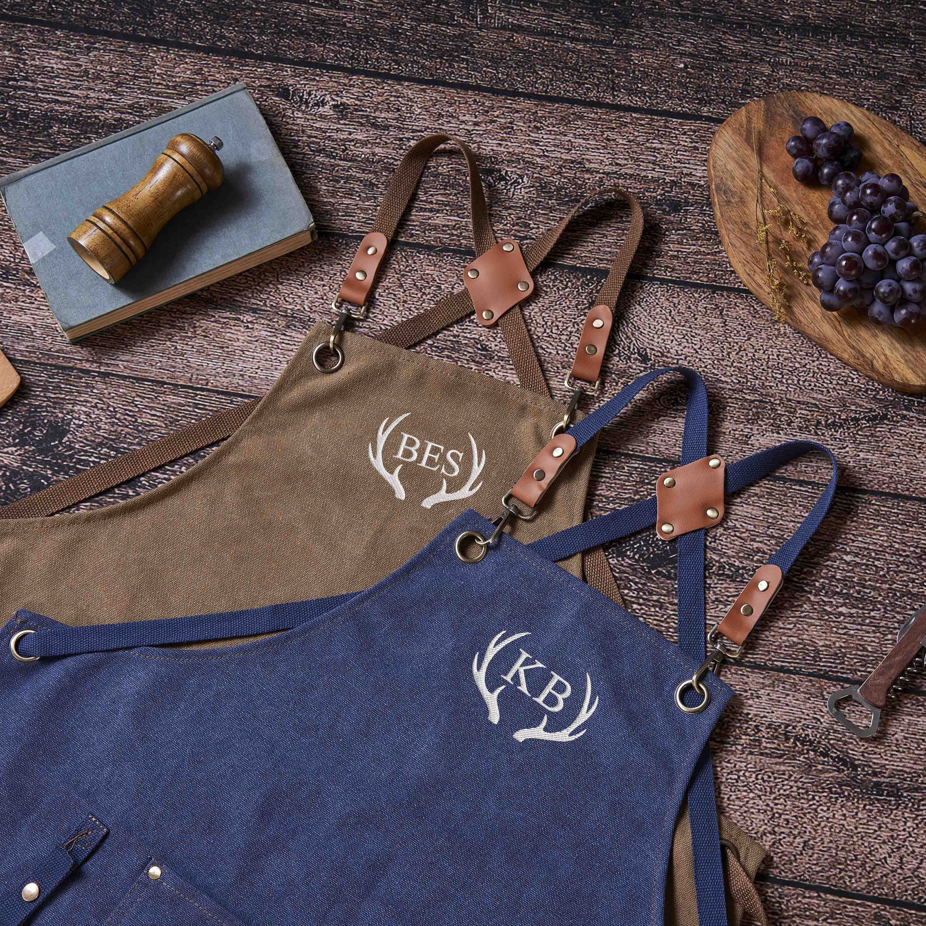 Personalized Bar Apron, Canvas Workshop Apron with Pockets, Custom Gif ...